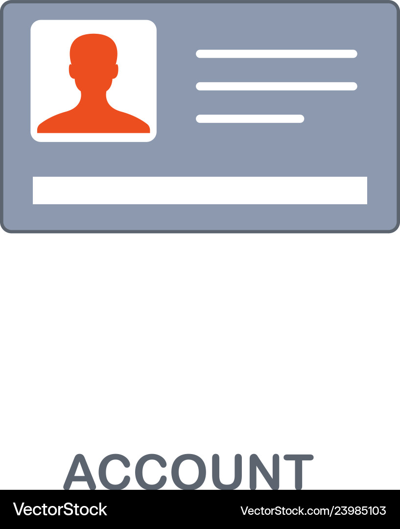 Account icon premium two colors style design from Vector Image