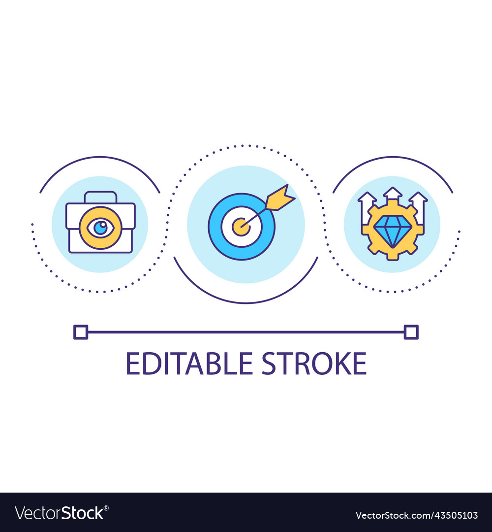 Career goal setting loop concept icon Royalty Free Vector Career goal setting loop concept icon Royalty Free Vector