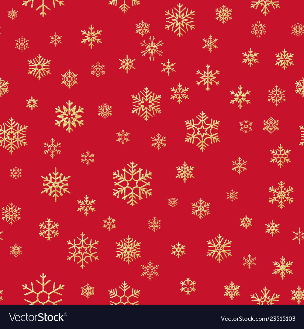 Christmas snowflakes seamless repeating pattern Vector Image