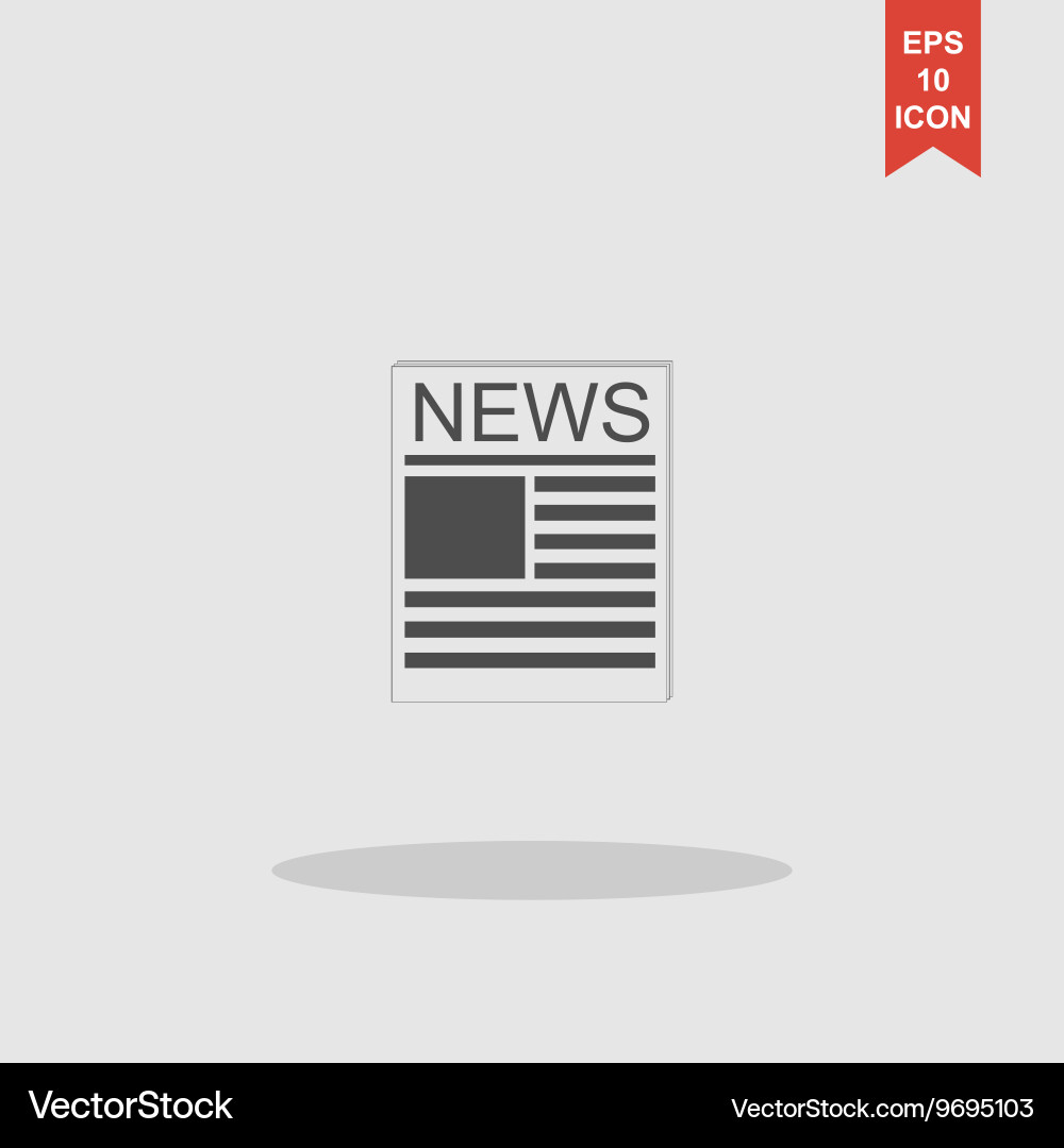 Flat icon of news Royalty Free Vector Image - VectorStock