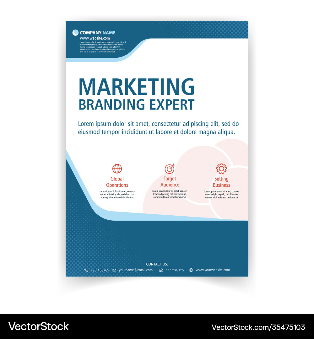 Magazine cover template information Royalty Free Vector
