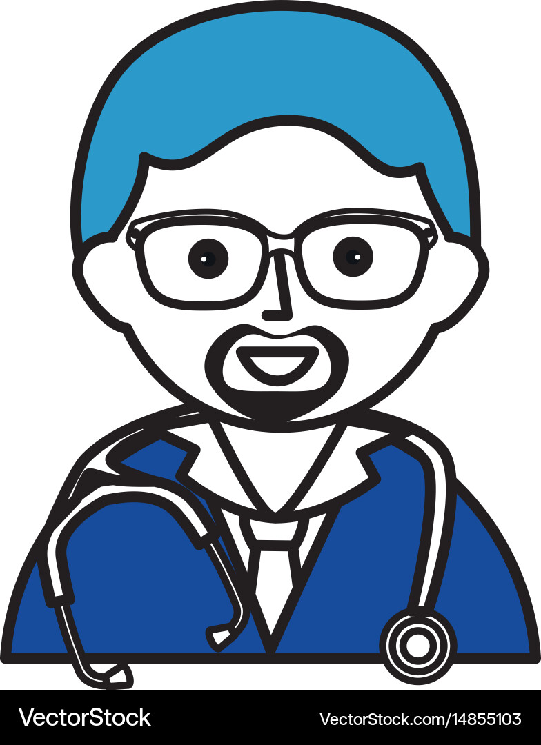 Male doctor avatar character Royalty Free Vector Image