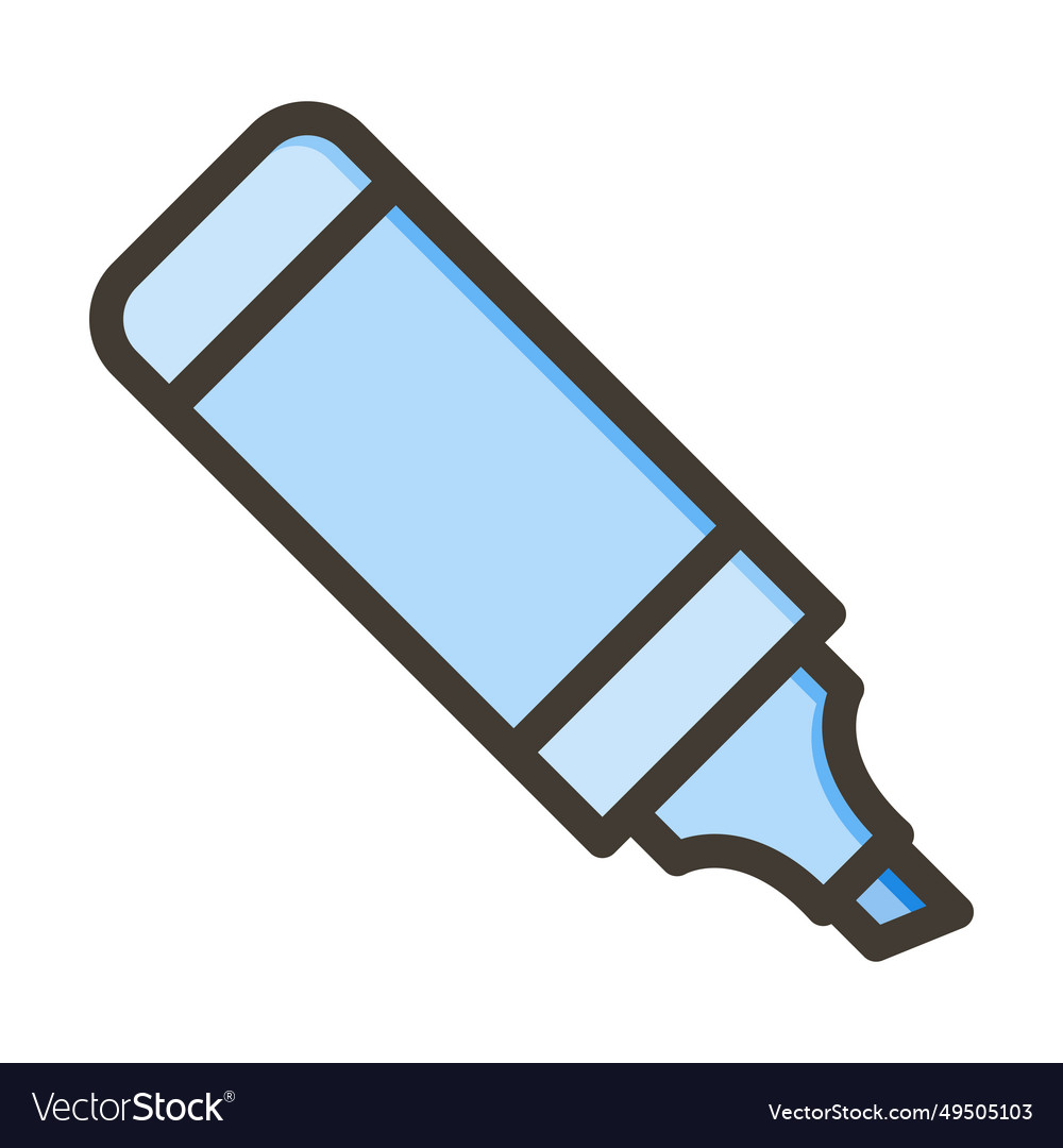 Marker thick line filled colors icon for personal Vector Image