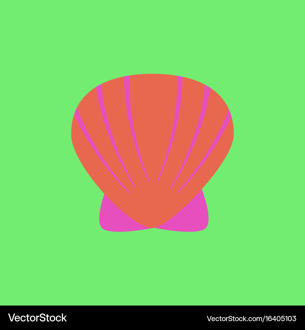 Scallop sea shell sketch style realistic Vector Image