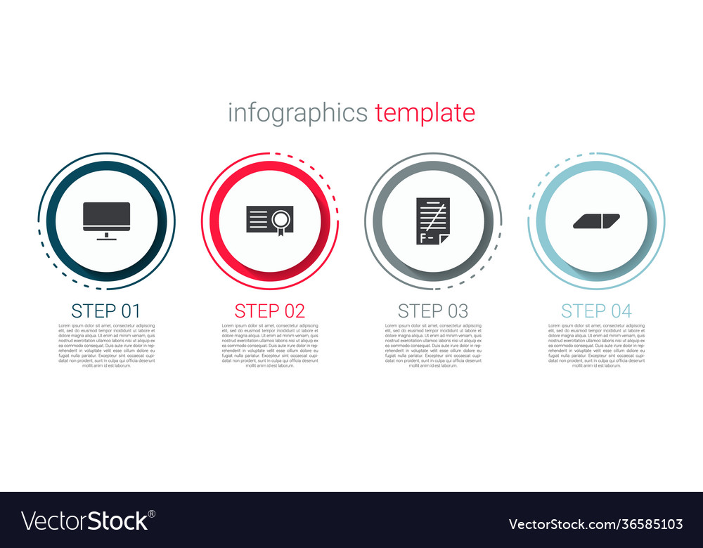 Set computer monitor screen certificate template Vector Image Set computer monitor screen certificate template Vector Image