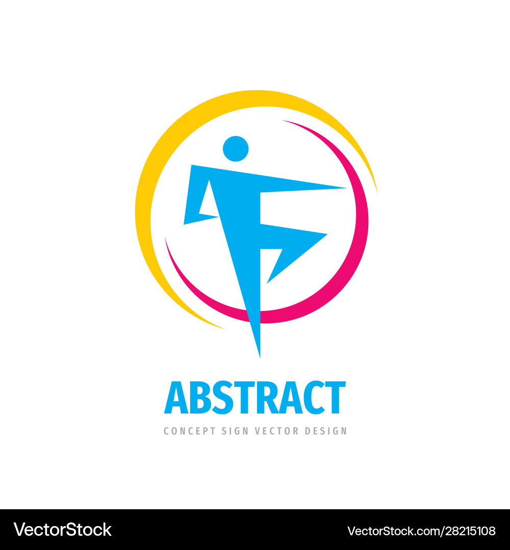 Abstract human character - concept business logo Vector Image