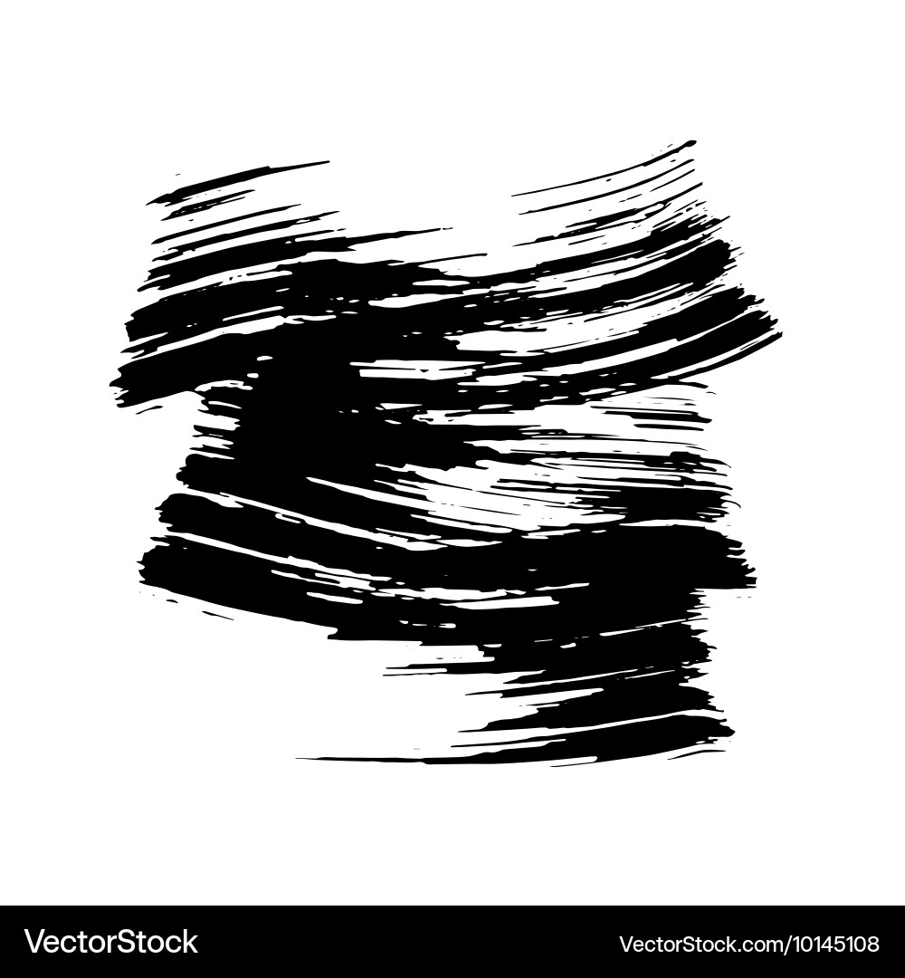 Black ink hand drawn paintbrush brush Royalty Free Vector