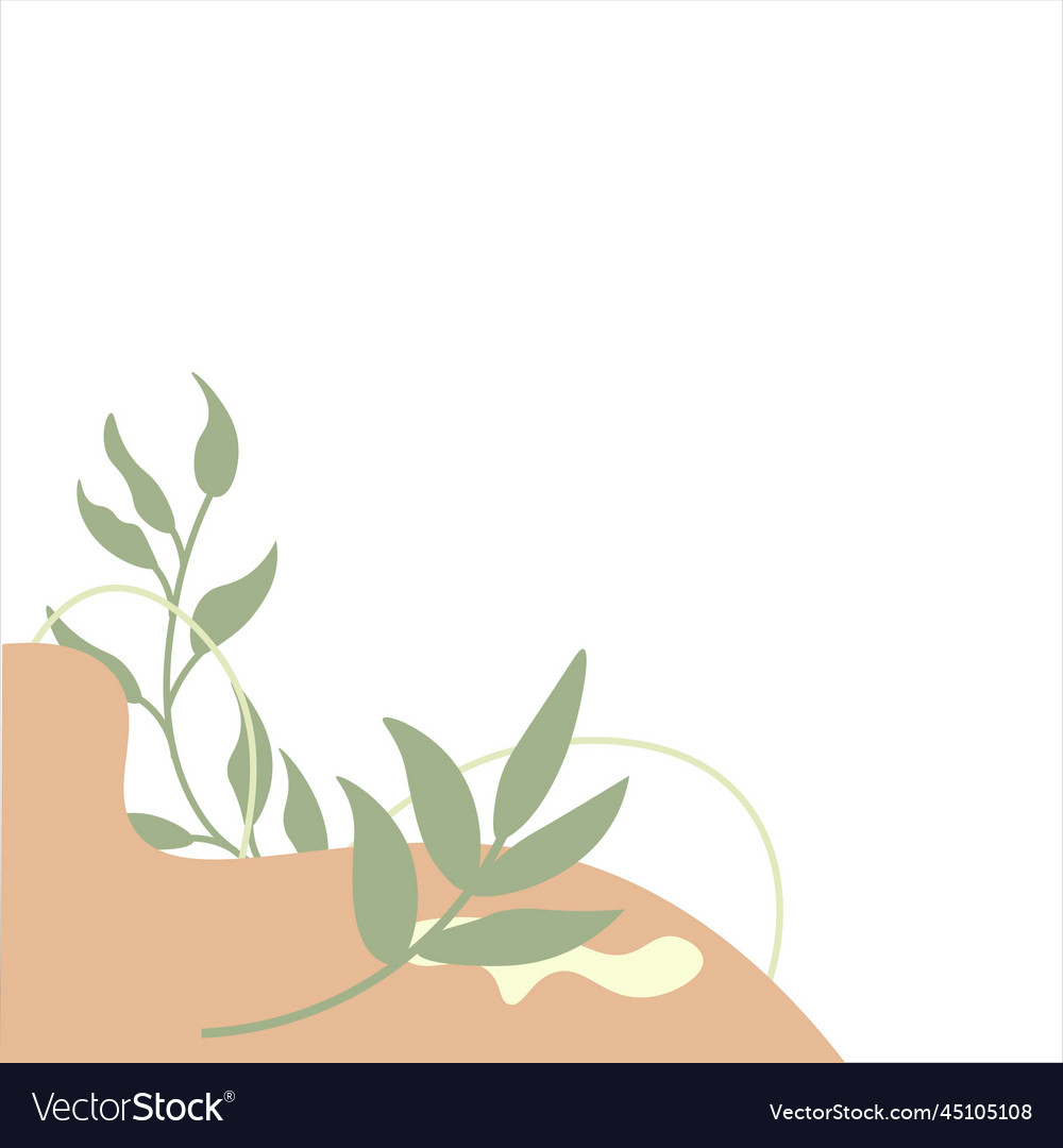 Corner boho leaf Royalty Free Vector Image - VectorStock