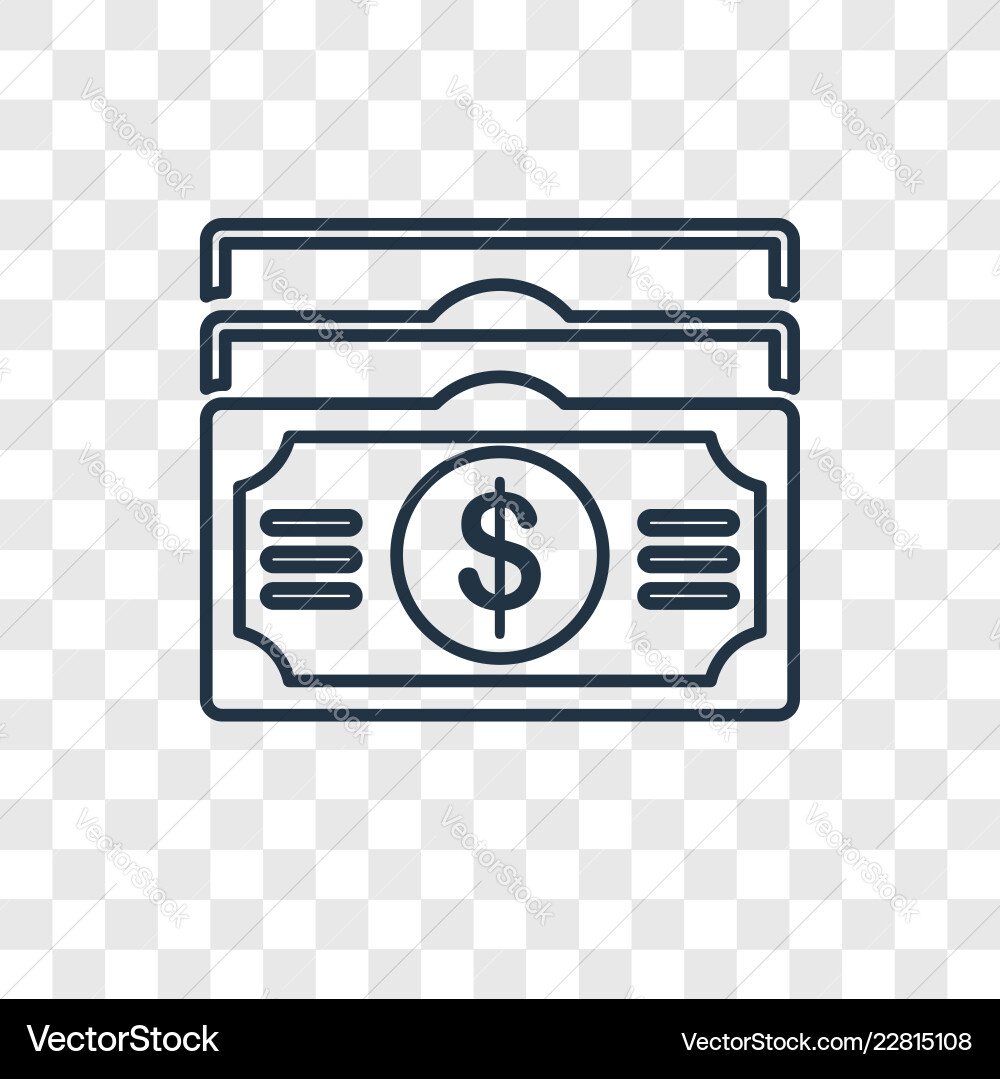 Dollar concept linear icon isolated Royalty Free Vector