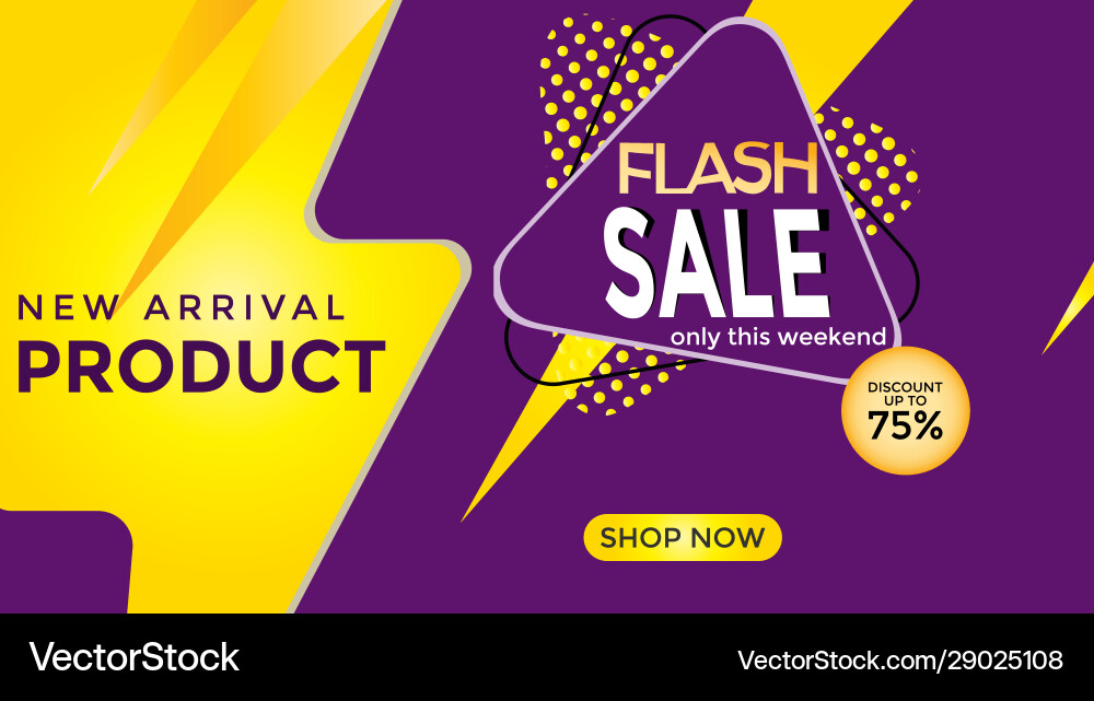 Flash sales discounts in text for banners Vector Image