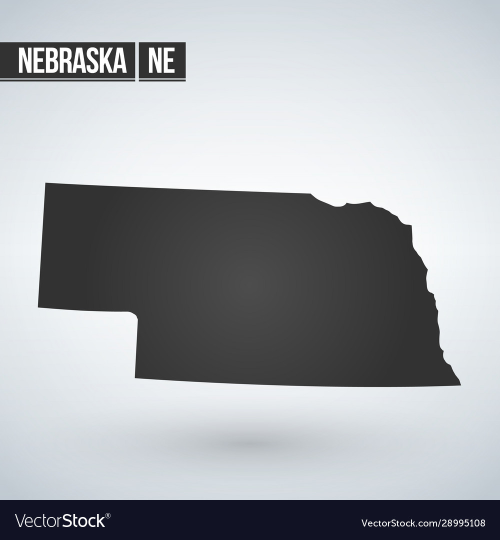 Map us state nebraska Royalty Free Vector Image