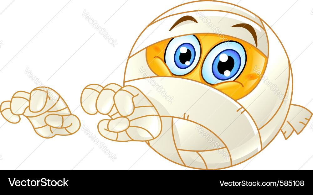 Mummy emoticon Royalty Free Vector Image - VectorStock
