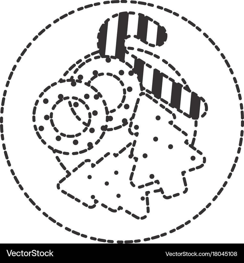 Plate with christmas cookies icon Royalty Free Vector Image