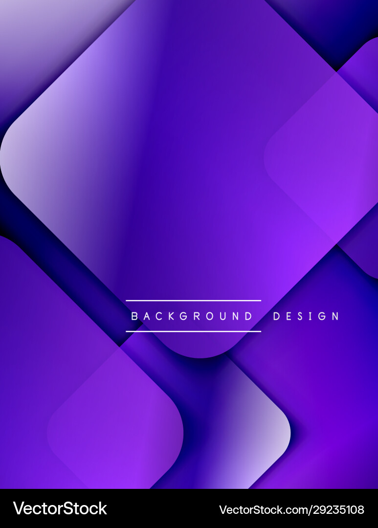 Rounded squares shapes composition geometric Vector Image