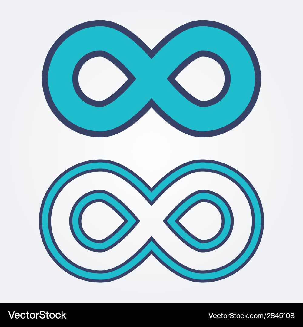 Set of limitless icons Royalty Free Vector Image