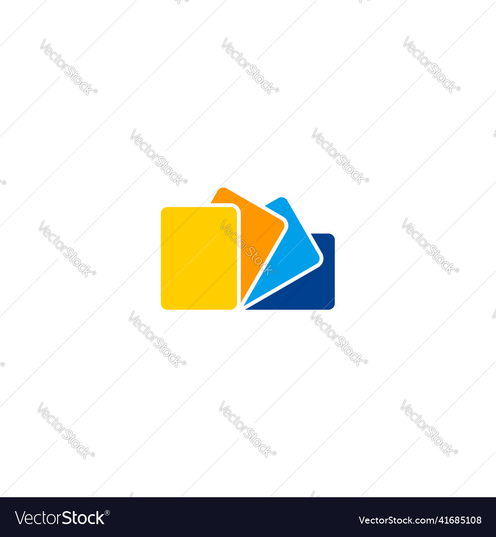 Square shape colored logo Royalty Free Vector Image
