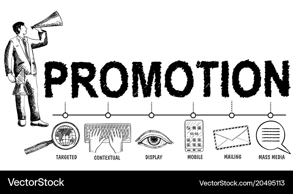 Business promotion concept hand drawn Royalty Free Vector