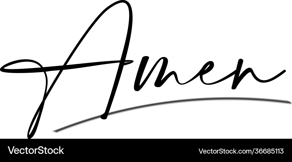 Christian quote design - amen Royalty Free Vector Image