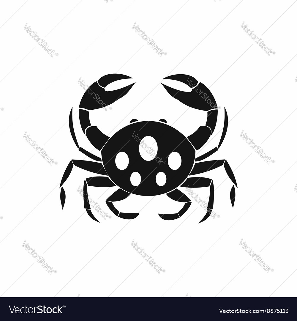 Crab icon simple style Royalty Free Vector Image