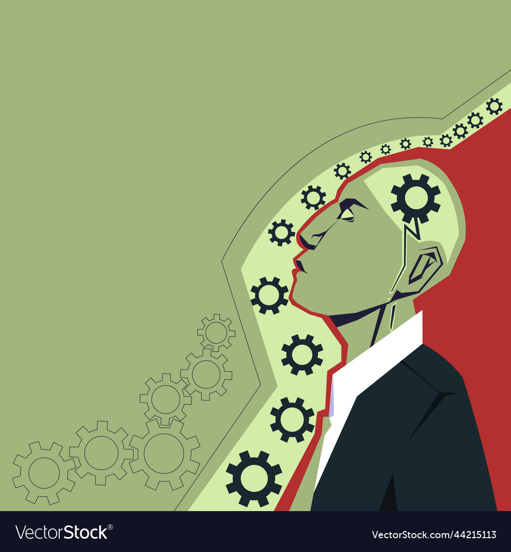 Creative minds combining ideas creating Royalty Free Vector