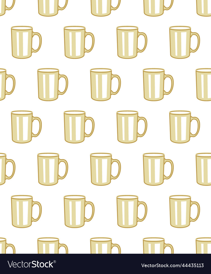 Cup seamless pattern Royalty Free Vector Image