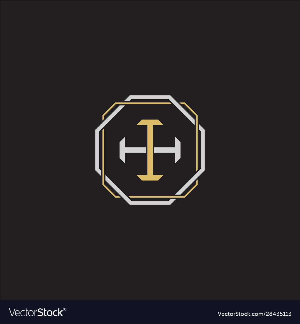 Ih initial letter overlapping interlock logo Vector Image