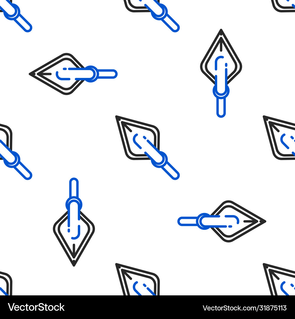 Line hipster arrow tip icon isolated seamless Vector Image