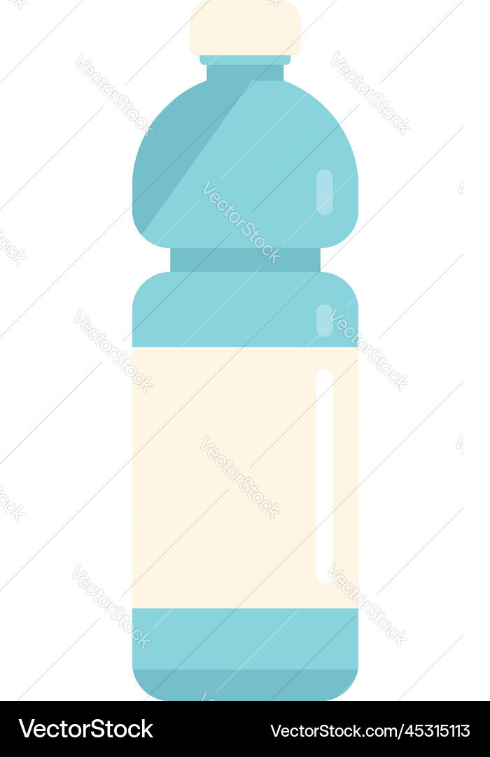 Mineral water bottle icon flat recycle Royalty Free Vector