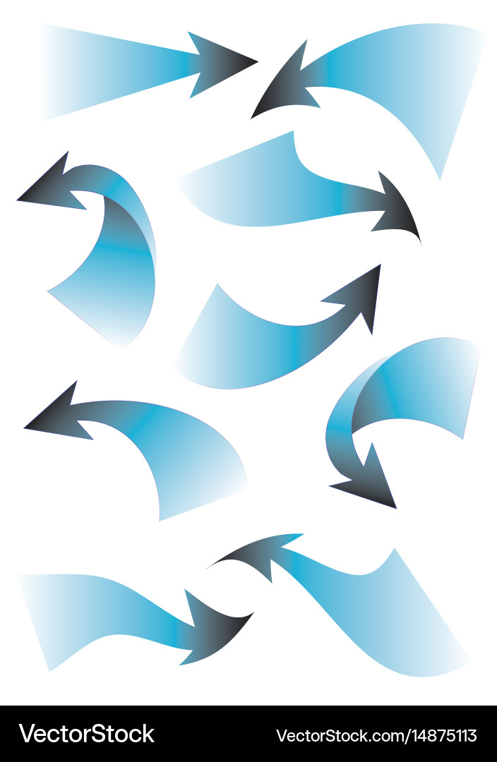 Set of arrow stickers Royalty Free Vector Image