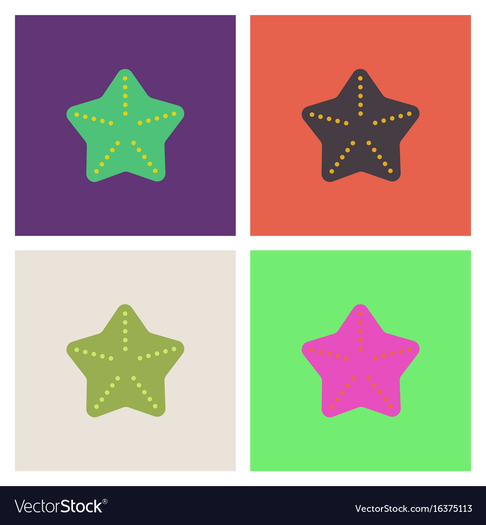 Starfish set Royalty Free Vector Image - VectorStock