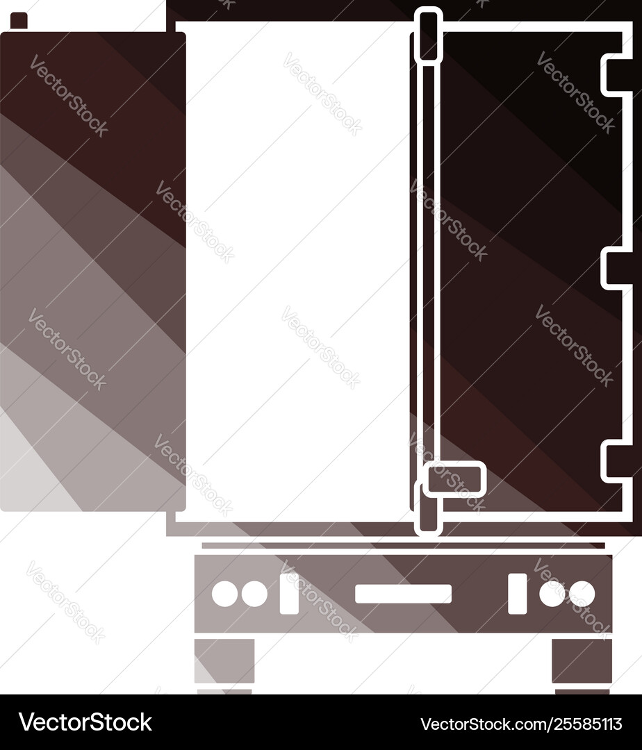 Truck trailer rear view icon Royalty Free Vector Image