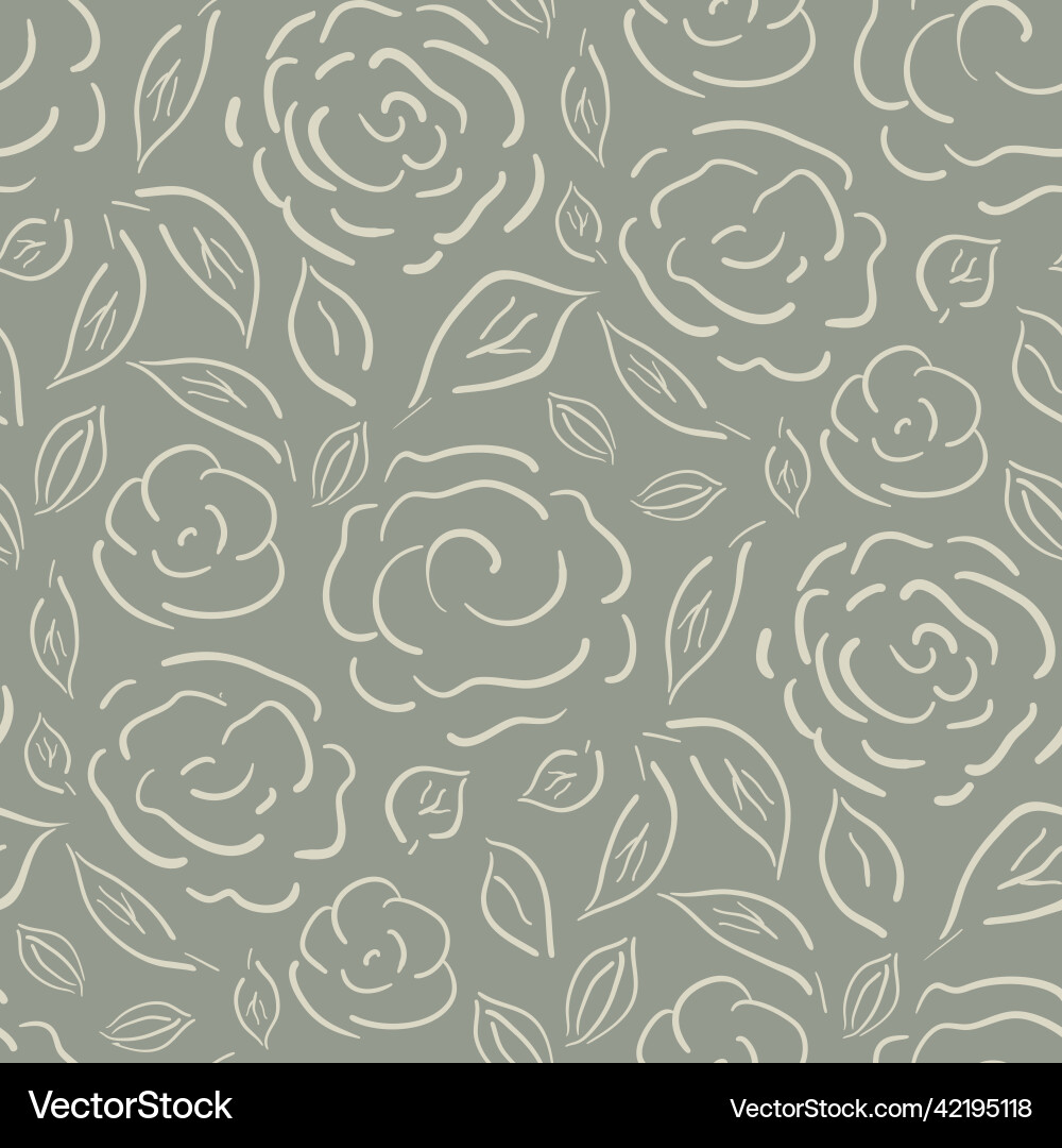 Cottage garden flowers seamless pattern Royalty Free Vector