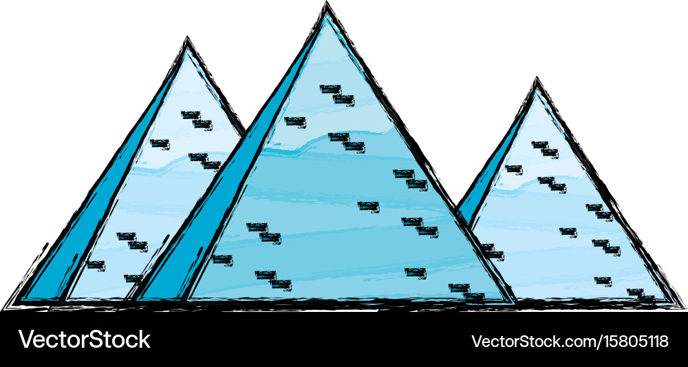 Egyptian pyramids symbol Royalty Free Vector Image