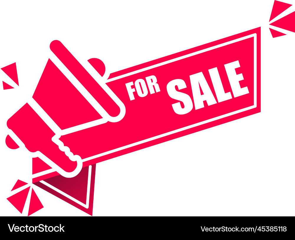 For sale label modern web banner Royalty Free Vector Image