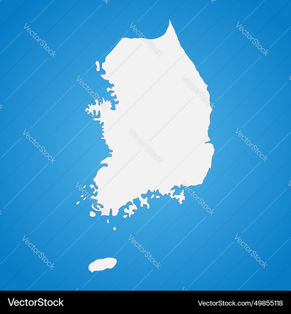 Highly detailed south korea map with borders Vector Image