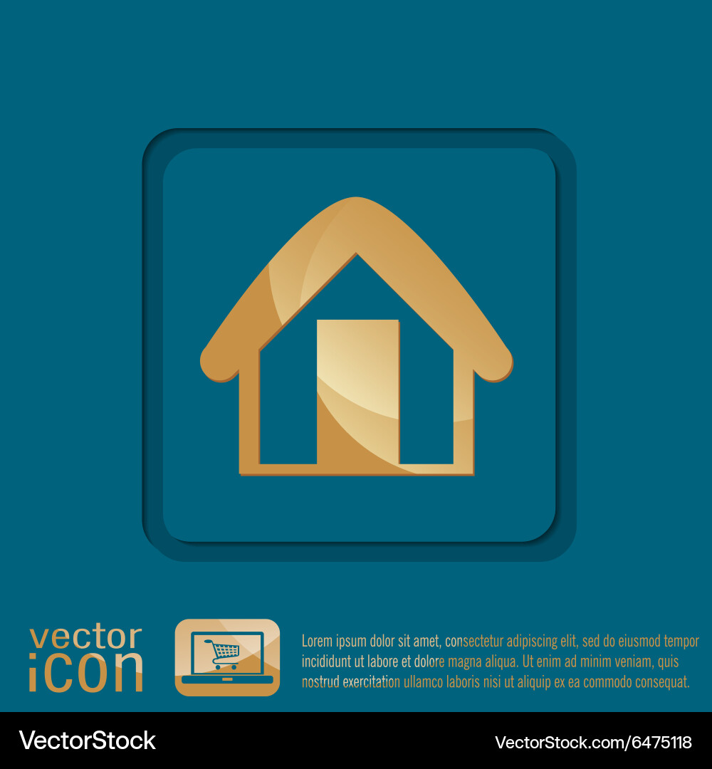 House icon home sign Royalty Free Vector Image