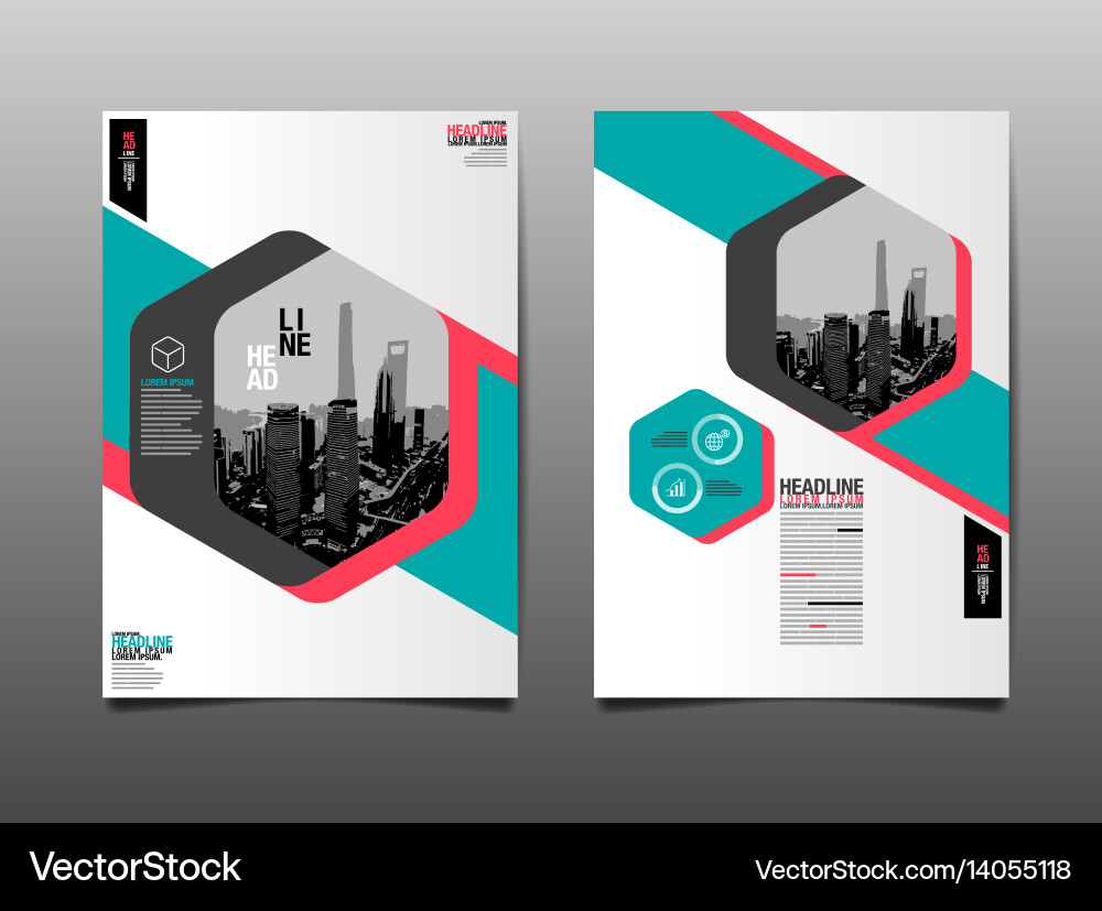 Layout design template cover book colorful Vector Image