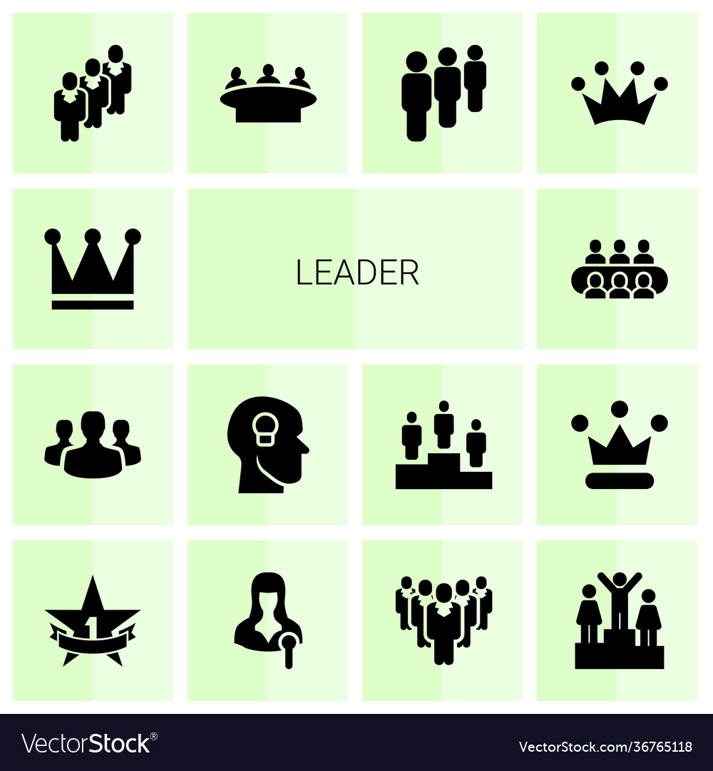 Leader icons Royalty Free Vector Image - VectorStock
