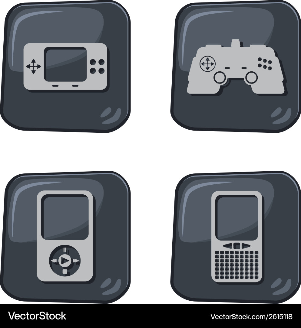Media and technology icons Royalty Free Vector Image