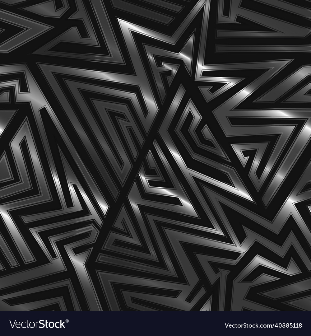 Metal zigzag seamless pattern Royalty Free Vector Image