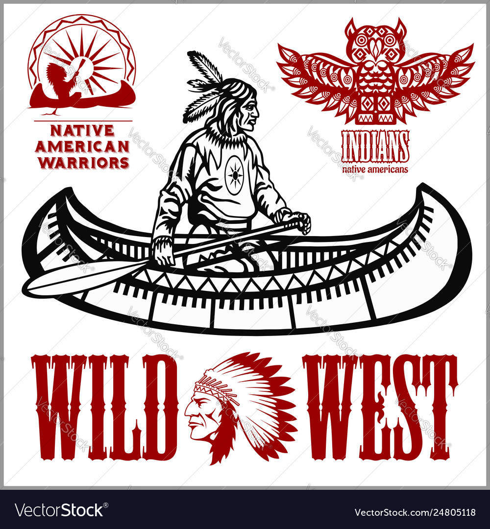 Native Canoe Clipart 3D Model Cartoon Native American Indian