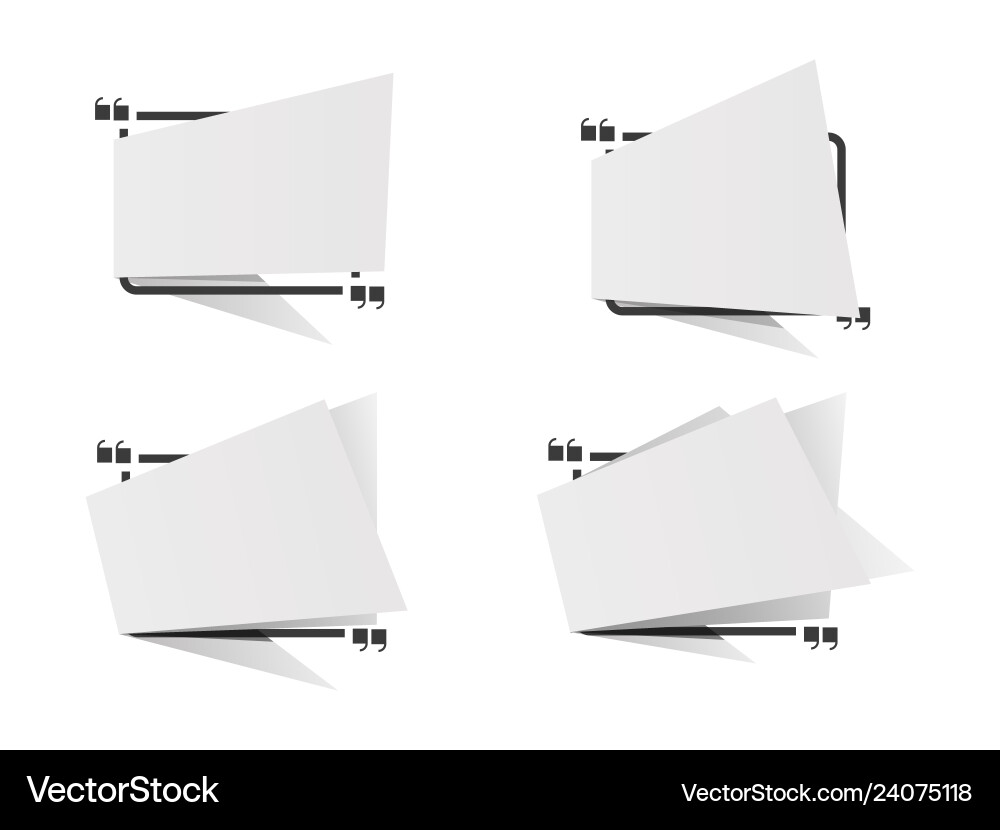 Quote box in paper style Royalty Free Vector Image