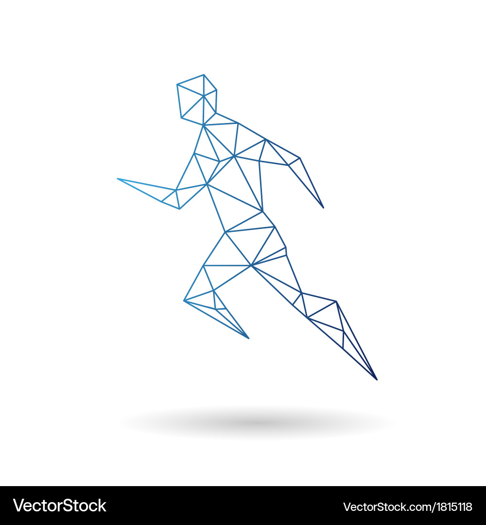 Sports man running Royalty Free Vector Image - VectorStock