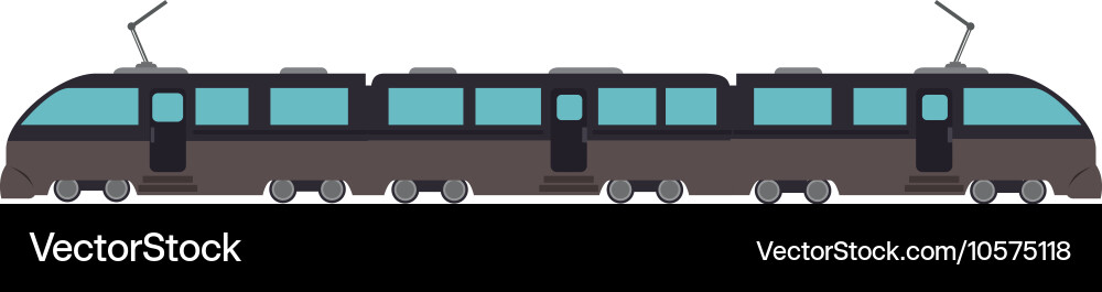 Train rail transport vehicle Royalty Free Vector Image