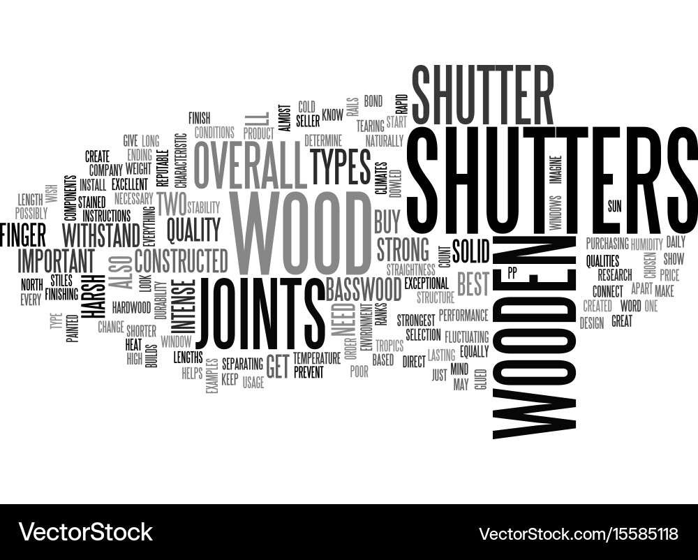 Wooden window shutters text word cloud concept Vector Image
