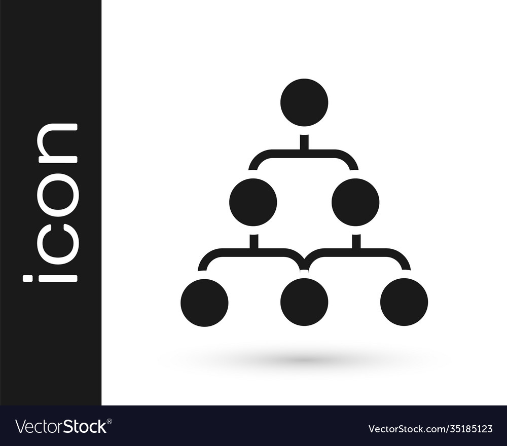 Black business hierarchy organogram chart Vector Image