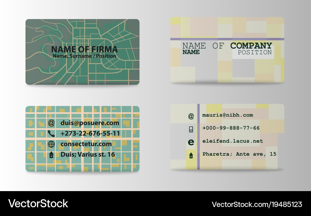 Business and visit card Royalty Free Vector Image