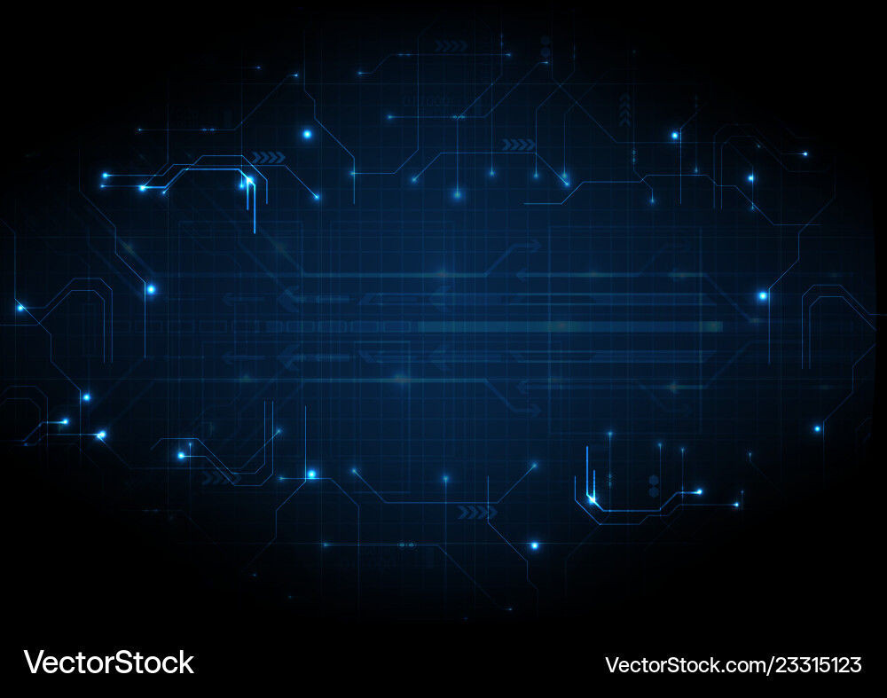 Deep blue futuristic game circuit background Vector Image