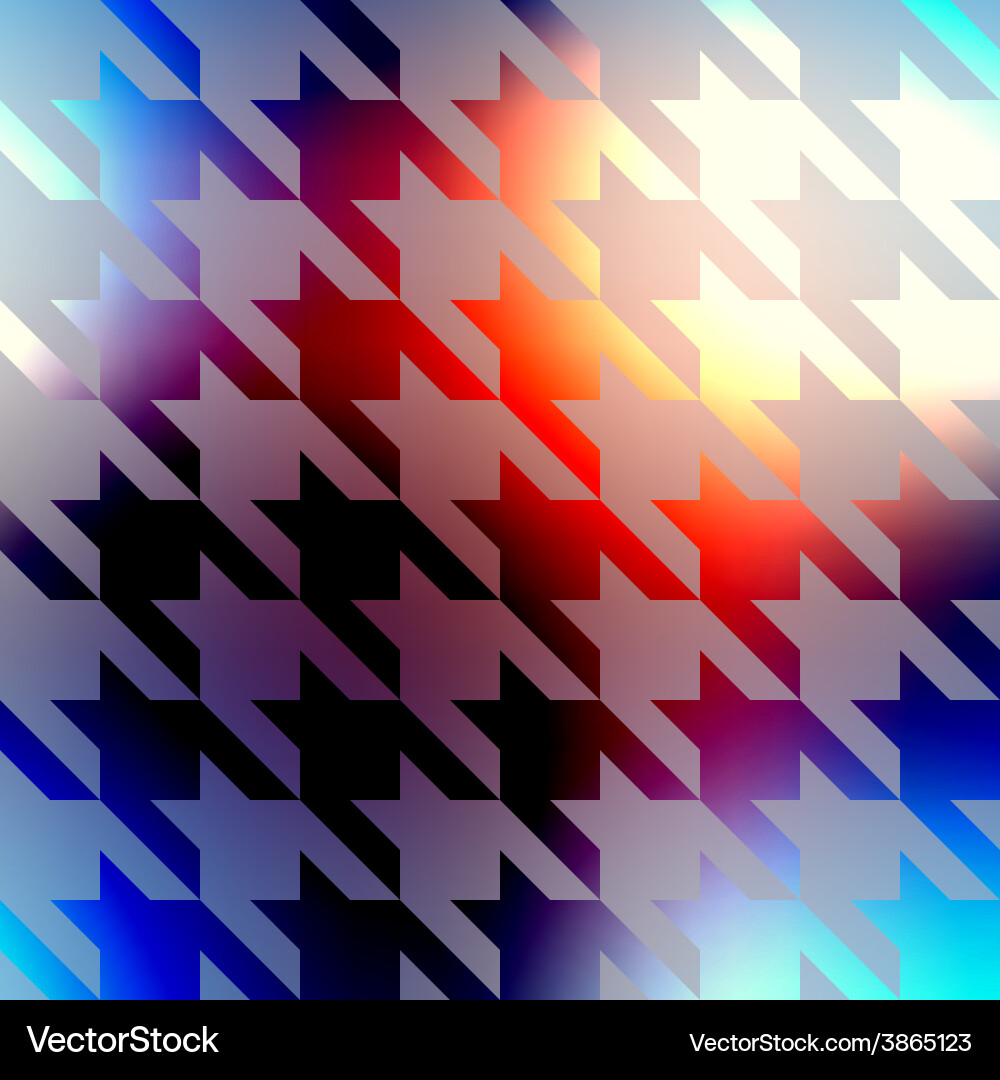 Geometric pattern of hounds-tooth on blurred Vector Image