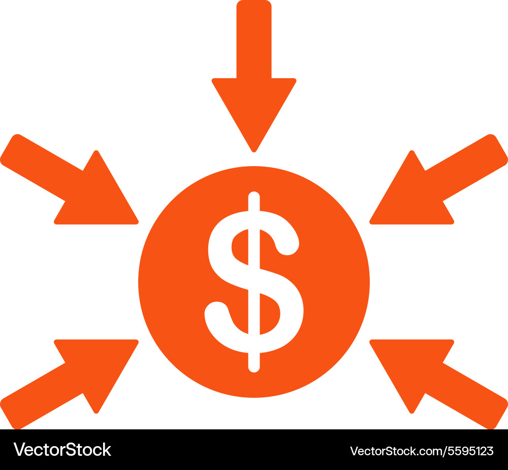 Income icon from business bicolor set Royalty Free Vector